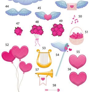 Valentine's Day Cupid Clipart, Valentines Day Love Clipart, Baby Angel ...
