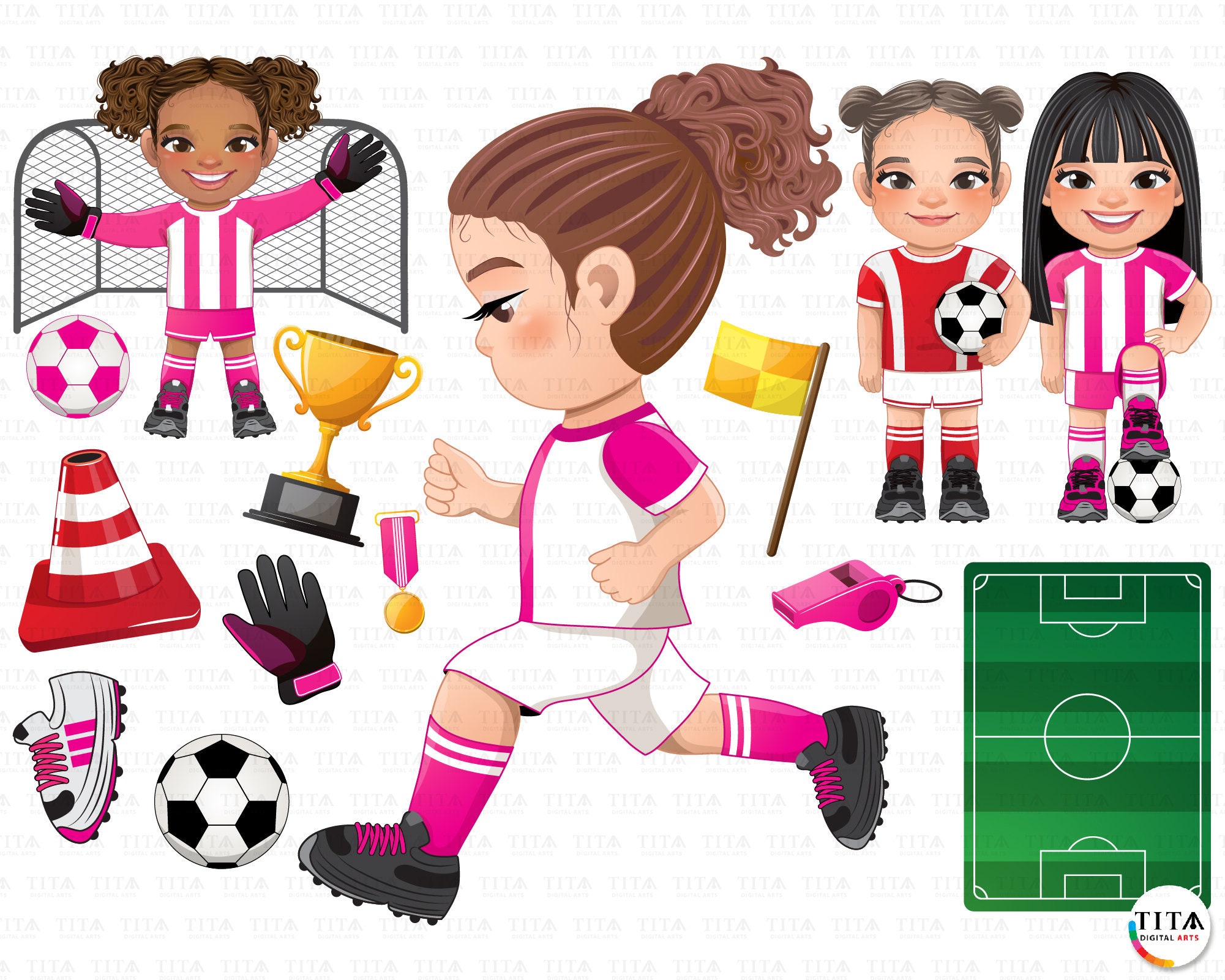 Soccer Girls Clipart, Soccer Player, Football Clipart, Soccer Clipart ...
