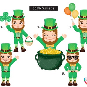 St. Patrick Day Clipart Leprechaun Clipart Saint - Etsy
