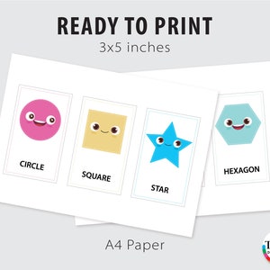 Geometric Shapes Clipart, Basic Shapes Flashcards, Kawaii Shapes ...