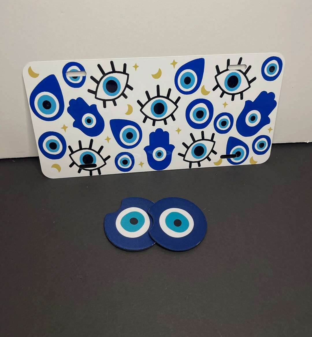 Evil Eye License Plate, Evil Eye Car Coaster, Evil Eye Car Accessories ...
