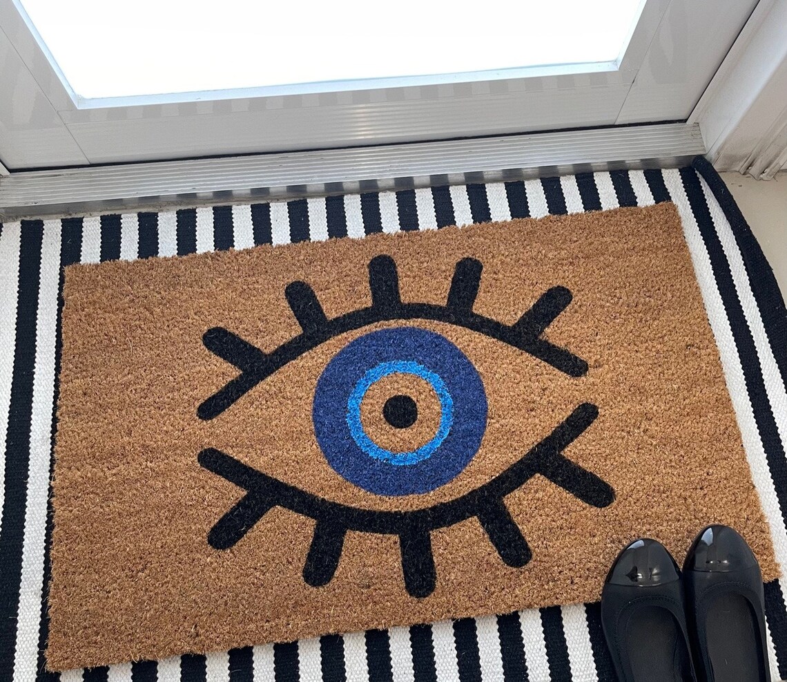 Evil Eye Doormat Protect Your Energy Doormat Boho Doormat - Etsy