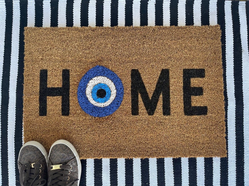 Evil Eye Doormat Protect Your Energy Doormat Boho Doormat - Etsy
