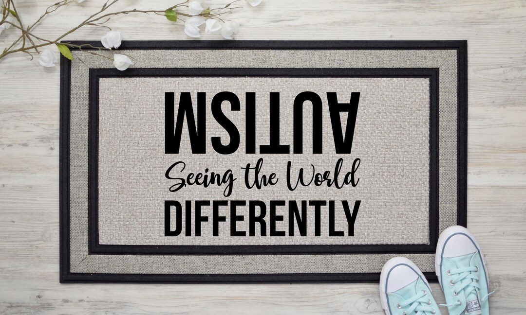 Autism Seeing the World Differently Doormat, Autism Doormat, Autism ...