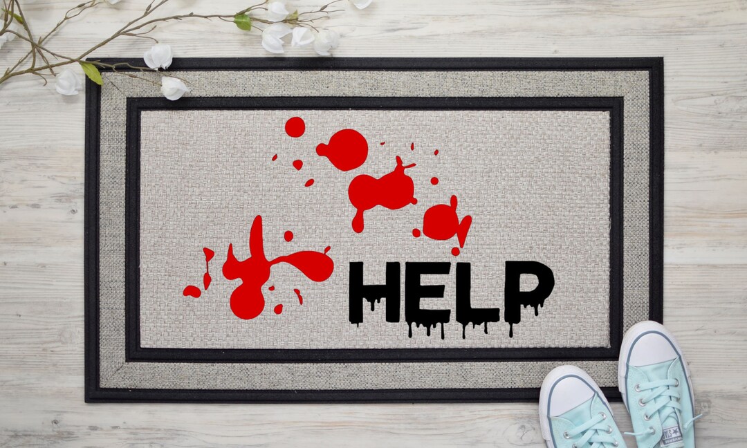 Halloween Doormat, Scary Welcome Mat, Bloody Halloween Rug, Trick or ...