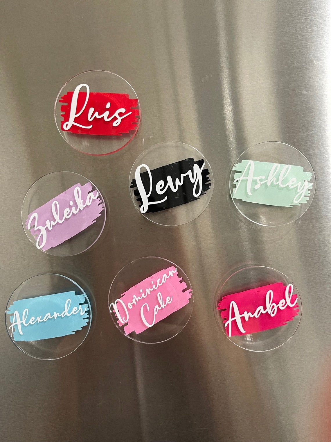 Name Magnets Custom Magnets Acrylic Magnets Party Favors - Etsy
