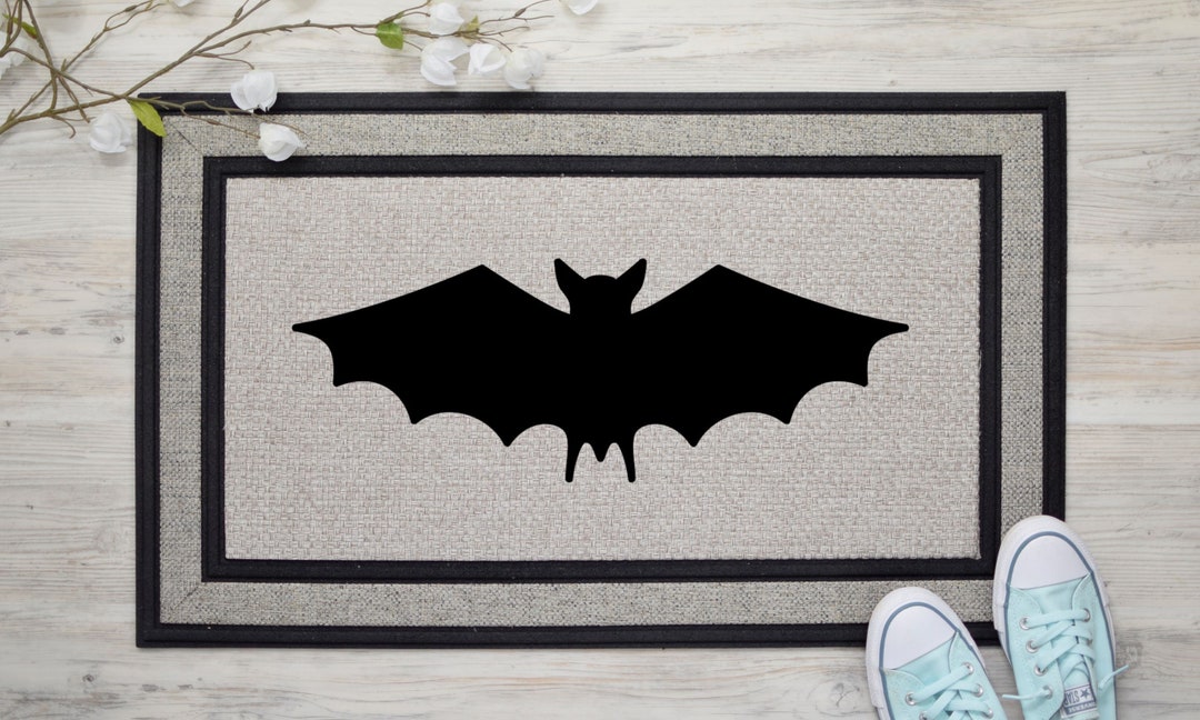 Bat Doormat, Trick or Treat Doormat, Bat Halloween Decor, Bat House ...