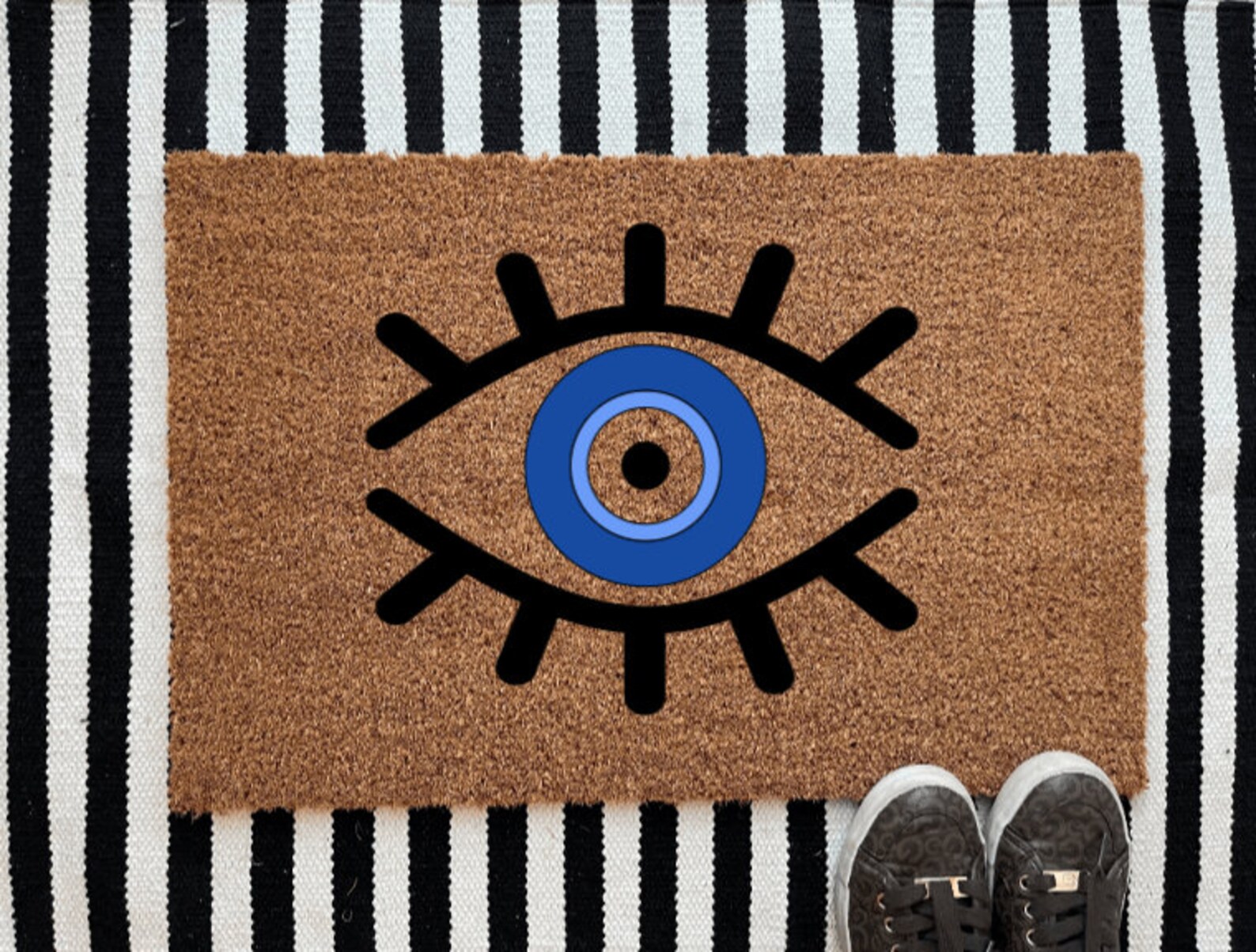 Evil Eye Doormat Protect Your Energy Doormat Boho Doormat - Etsy