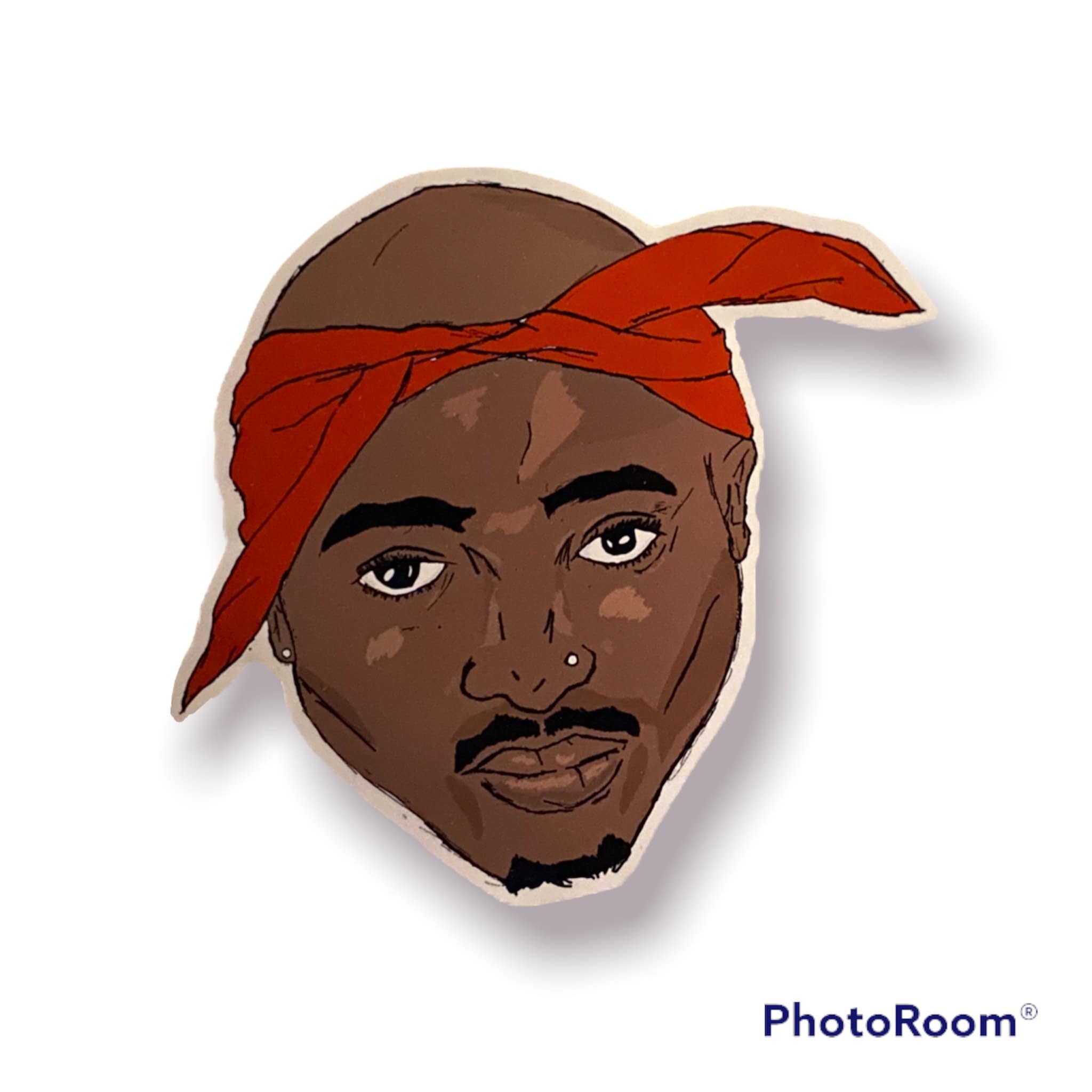 Tupac Sticker / 2pac Sticker / Realistic Tupac Sticker / Water ...