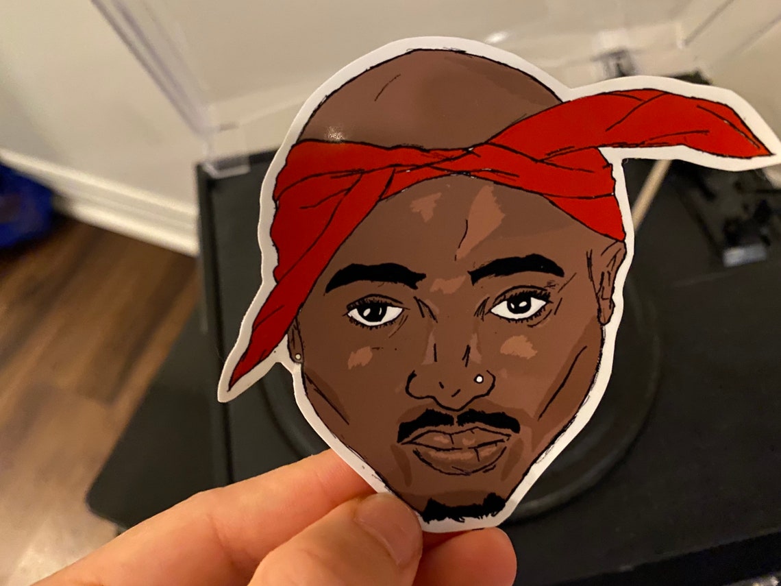 Tupac Sticker / 2pac Sticker / Realistic Tupac Sticker / Water ...