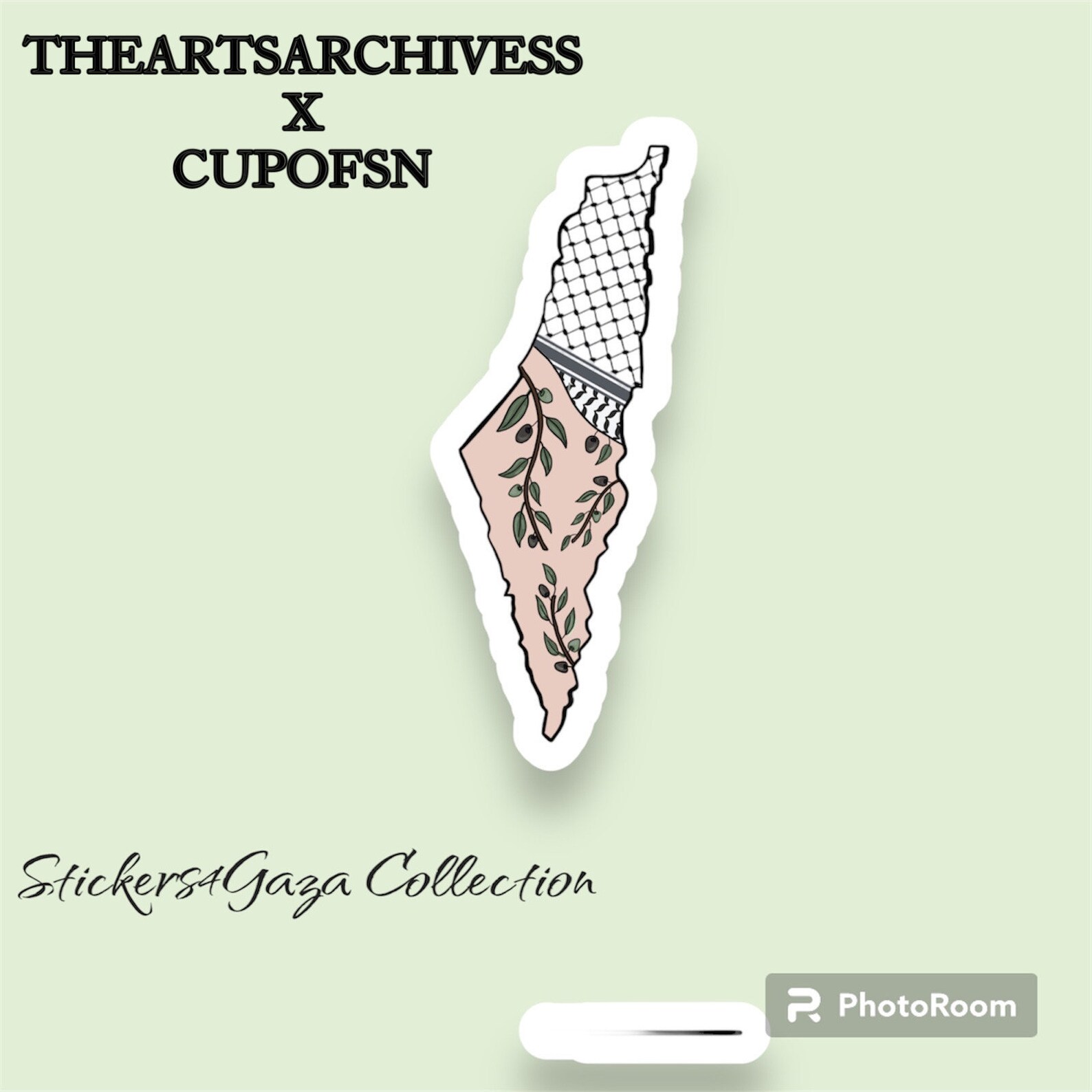 PALESTINE MAP Sticker / KEFFIYEH Sticker / Palestine Sticker / Matte ...