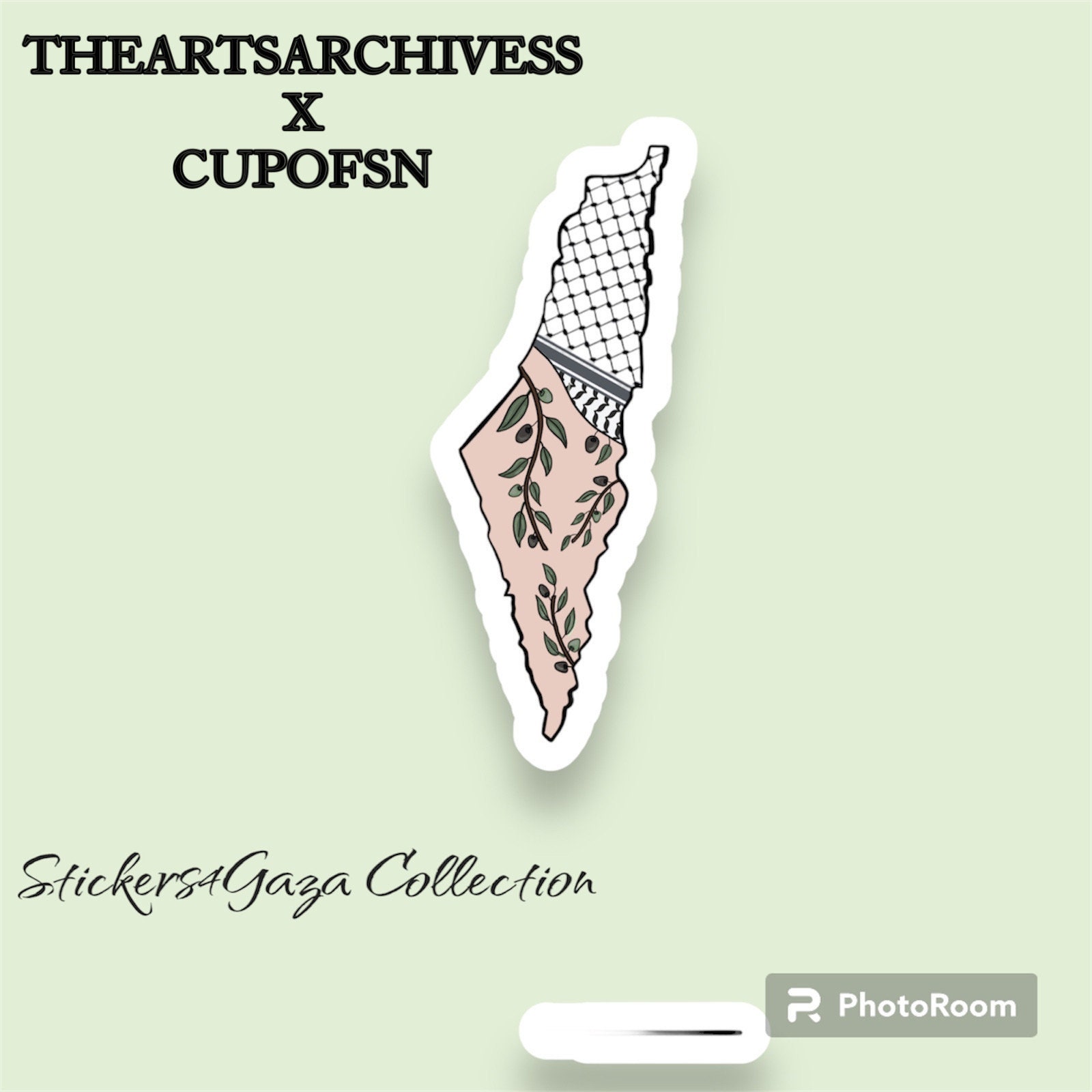 PALESTINE MAP Sticker / KEFFIYEH Sticker / Palestine Sticker / Matte ...