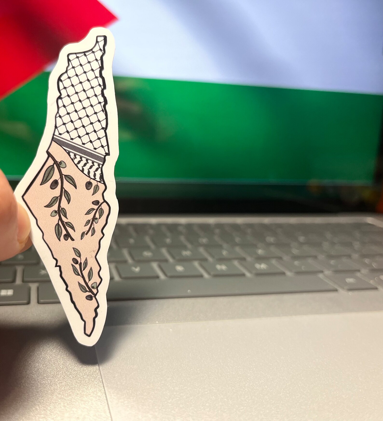 PALESTINE MAP Sticker / KEFFIYEH Sticker / Palestine Sticker / Matte ...