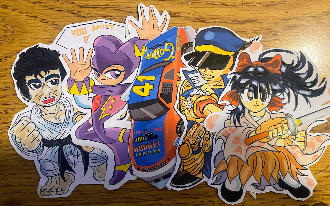 Sega All Stars Megamix Sega Saturn Wave Vinyl Stickers, Stickers for ...