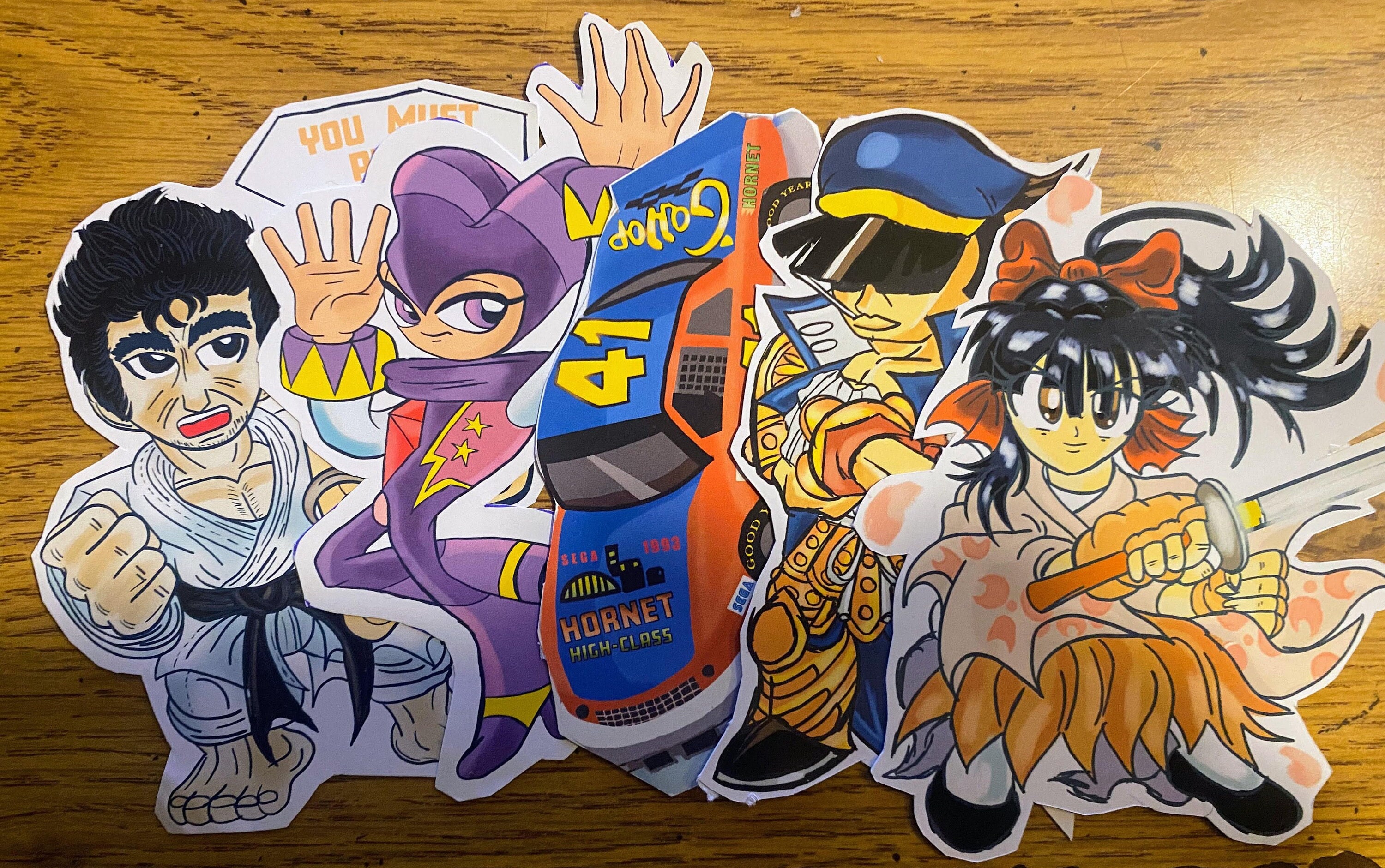 Sega All Stars Megamix Sega Saturn Wave Vinyl Stickers, Stickers for ...