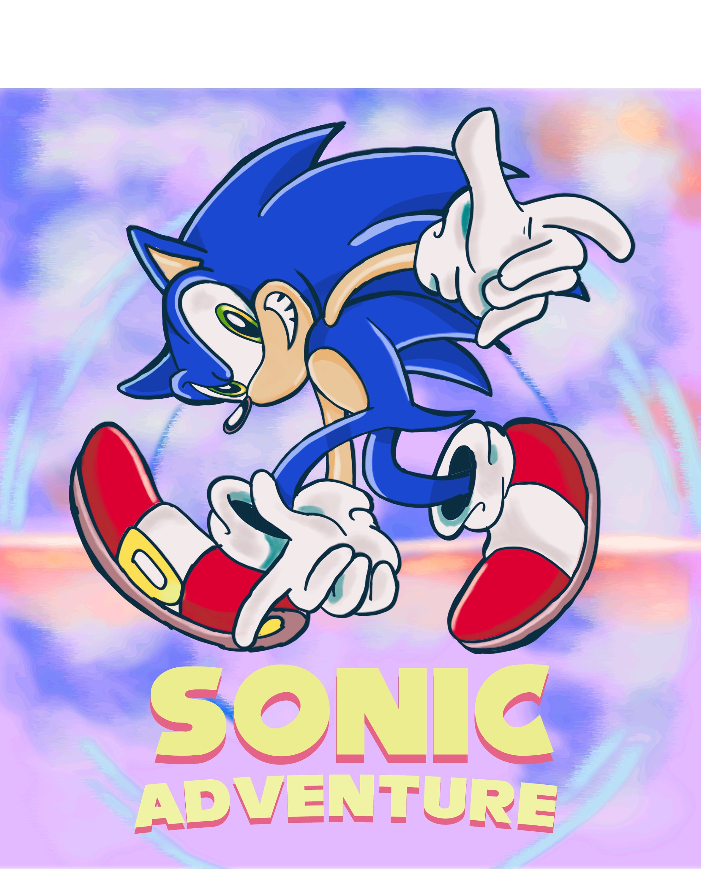 Sonic Adventure Cover Art Sonic the Hedgehog Art Prints, Sega, Sega ...