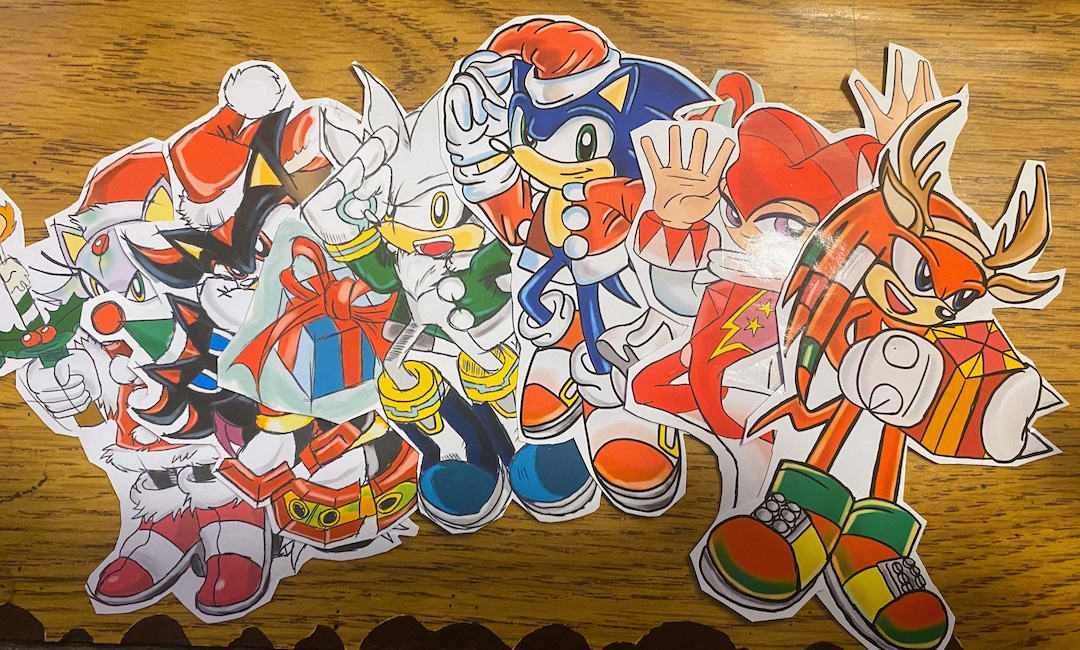 Sonic Stickers Holiday Edition - Christmas, Vinyl Stickers for Laptops ...