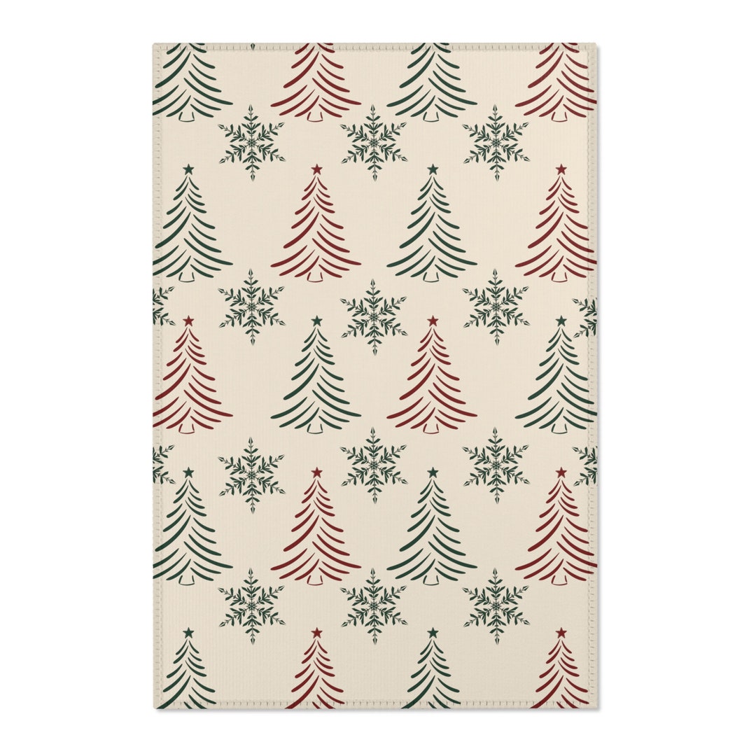 Rustic Christmas Tree Area Rugs Christmas Rugs/ Christmas - Etsy