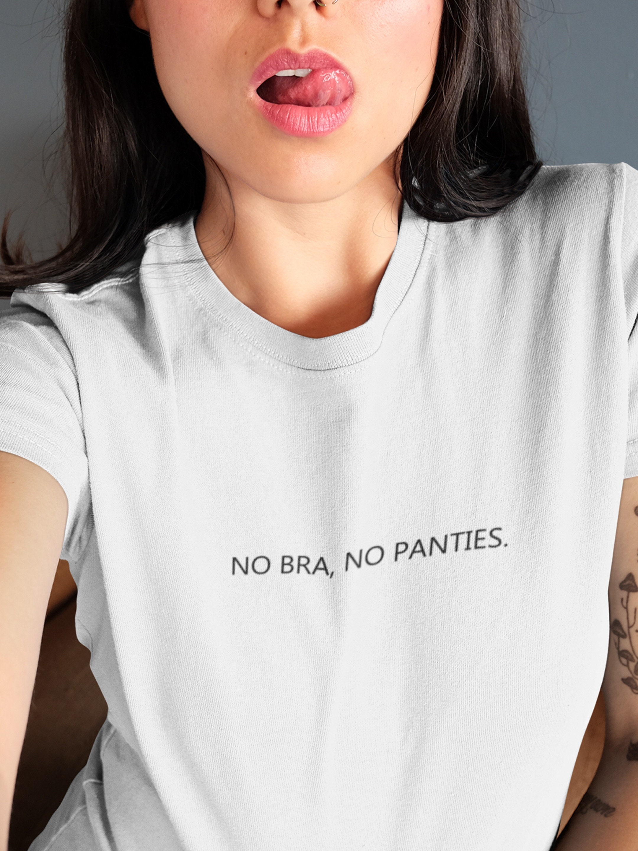 No Bra N Panties Shirt No Bra Shirt Honeymoon Lingerie Etsy