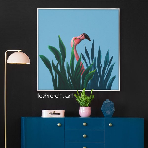 Pale Flamingo Print - Etsy