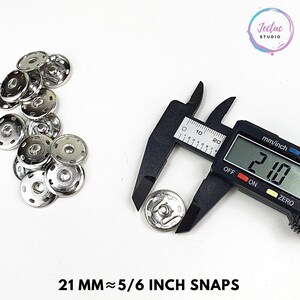 Sew on Metal Snaps for Crafts 2 Piece Snap Together Press Buttons Are ...