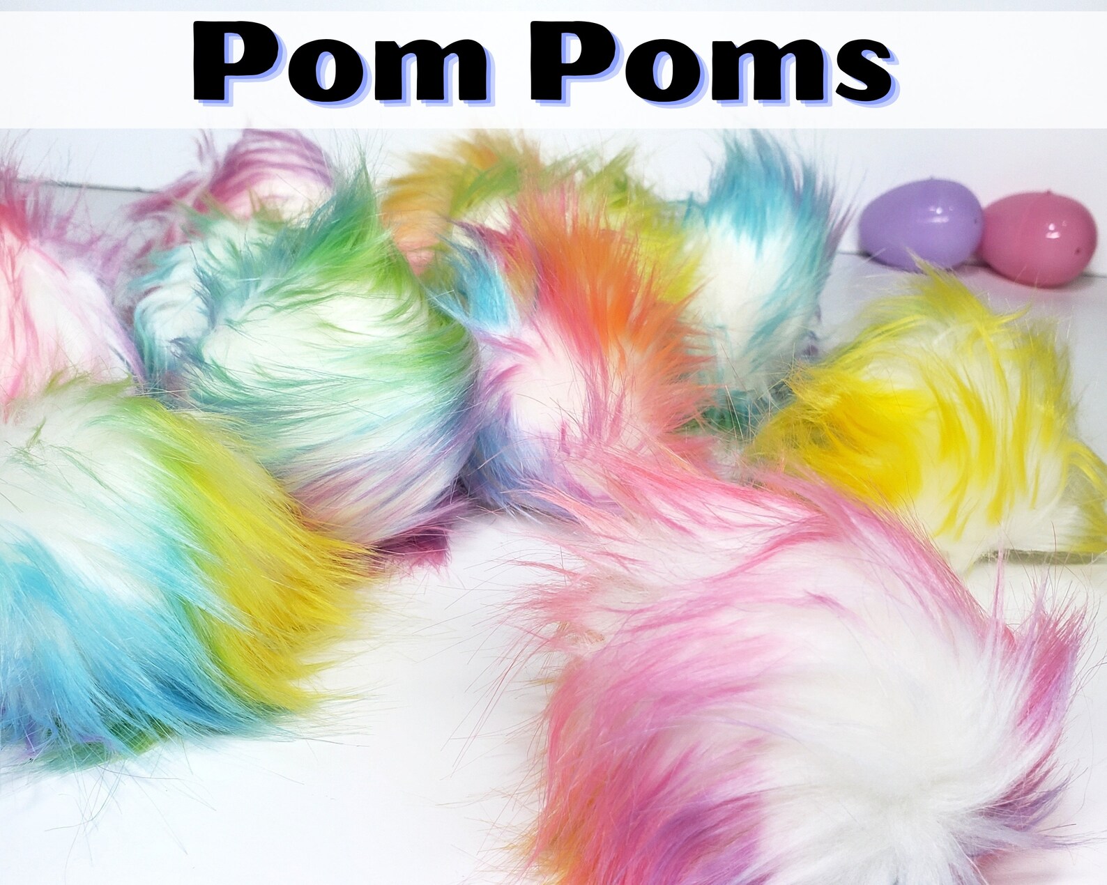 Large Rainbow Pom Poms for Crafts Pom Pom for Hats Pom Pom for - Etsy