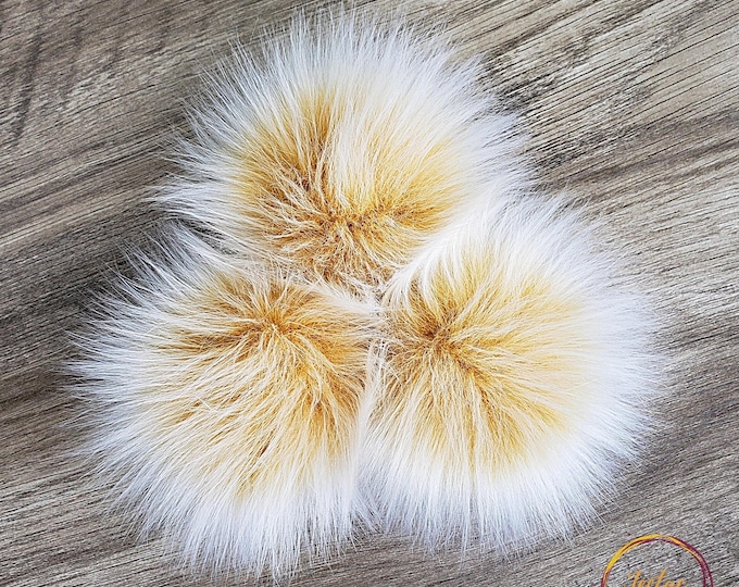 Yellow Lemon Fur Pom Pom Arctic Fox Soft Pom Pom Real Fur - Etsy