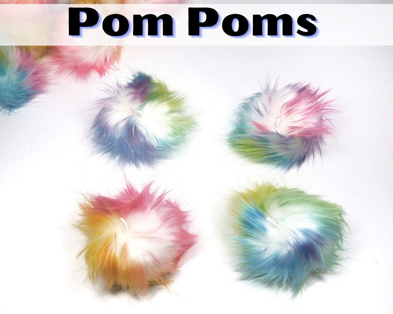 Large Rainbow Pom Poms for Crafts Pom Pom for Hats Pom Pom for - Etsy
