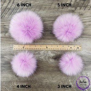 Custom Size Orchid Faux Fur Pom Poms for Crochet Crafts Hats and ...