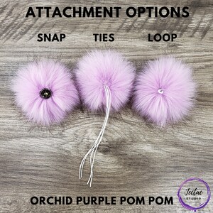 Custom Size Orchid Faux Fur Pom Poms for Crochet Crafts Hats and ...