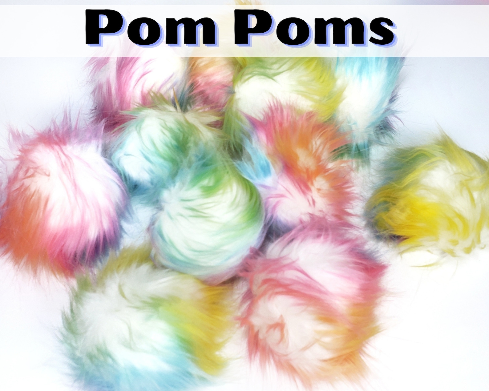 Large Rainbow Pom Poms for Crafts Pom Pom for Hats Pom Pom for - Etsy
