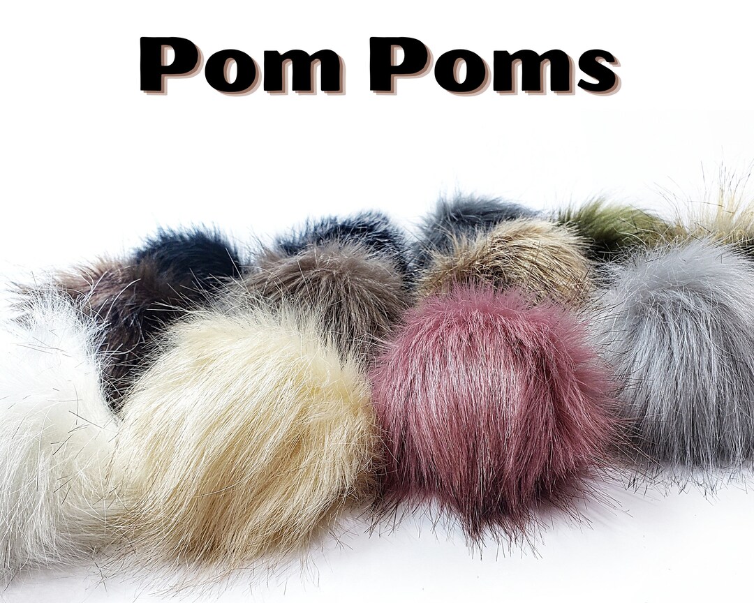 Large Neutral Pom Poms for Crafts Natural Color Tufts for Hats - Etsy