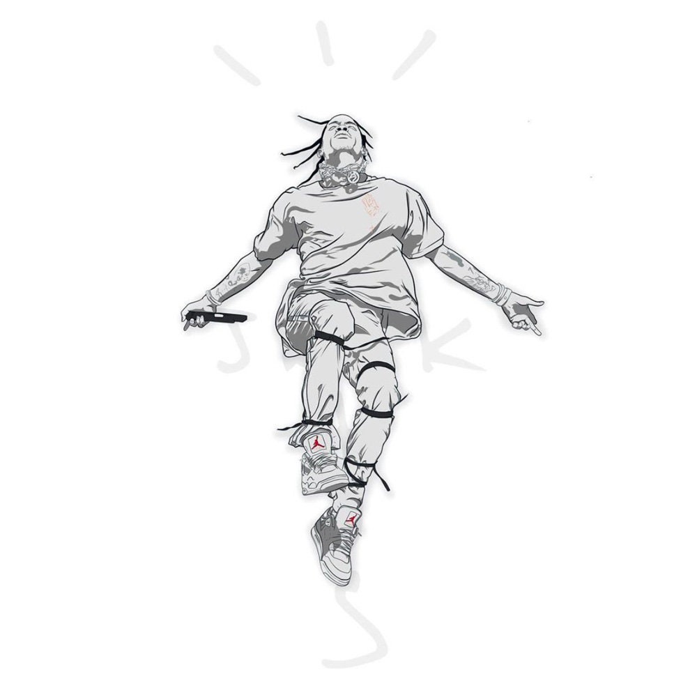 Travis Scott Custom Digital Art Print | Etsy