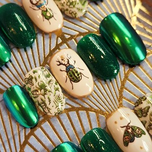 15pc Custom Beetle Wing Insect Press on Nails - Etsy