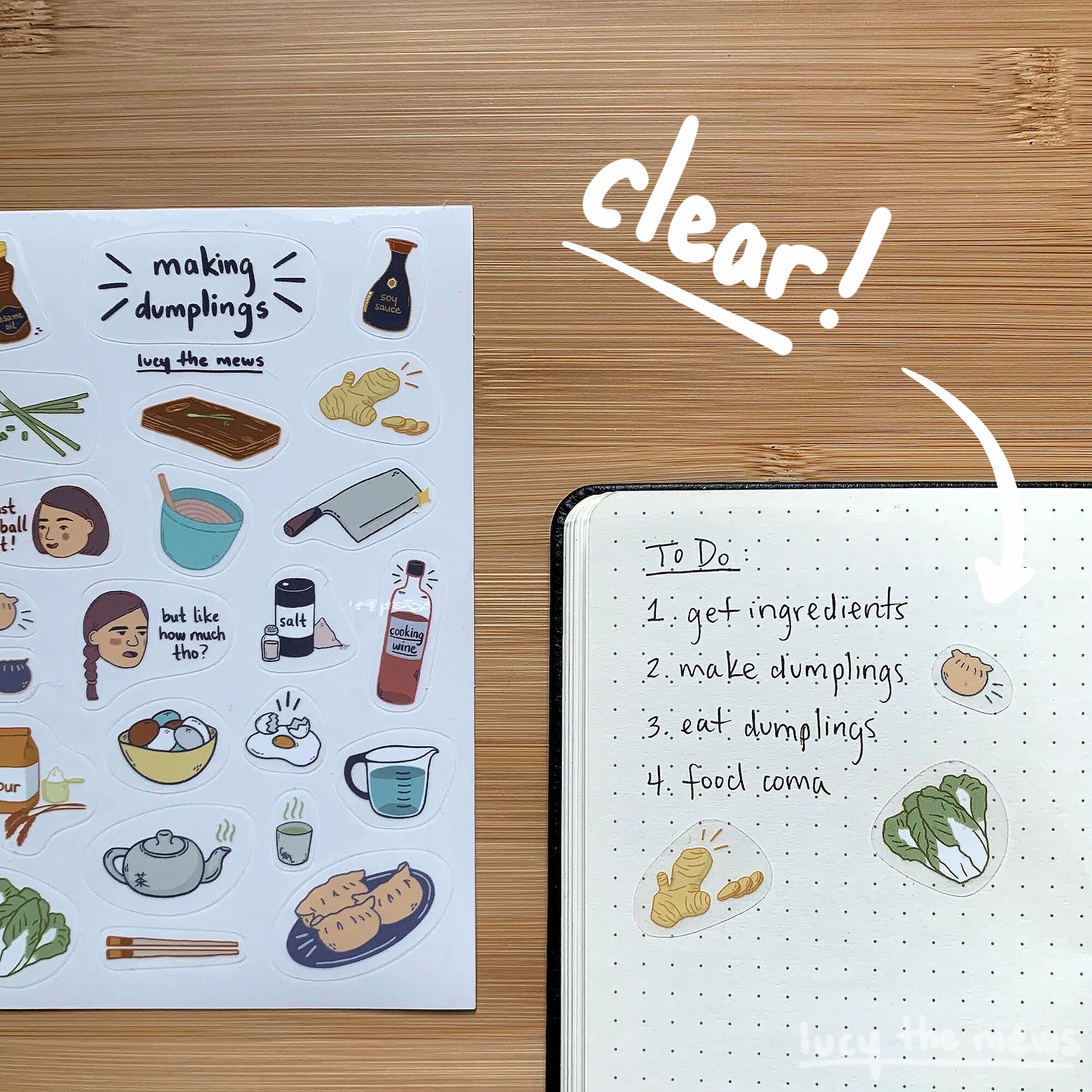 Making Dumplings Sticker Sheet - Etsy