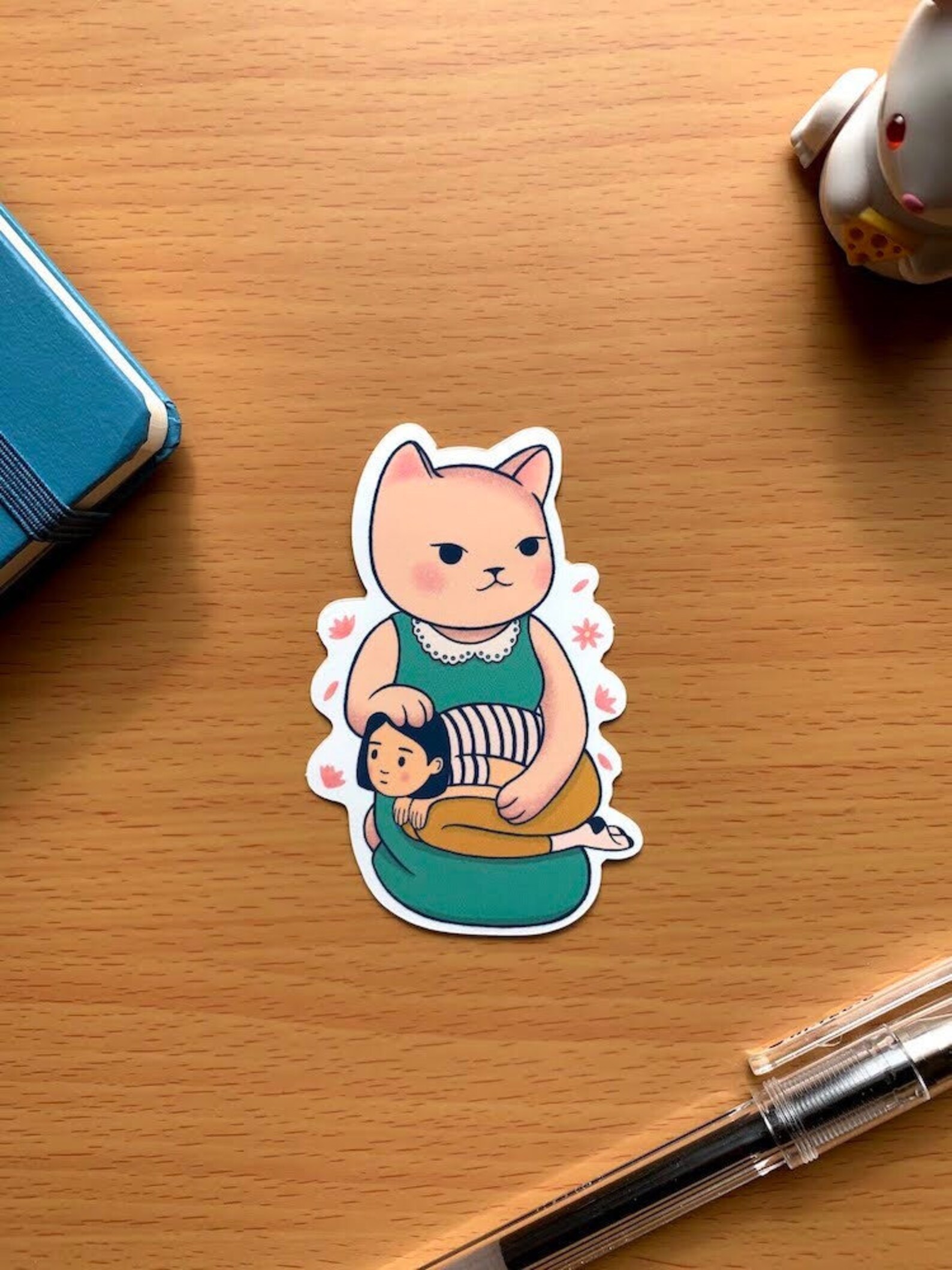 Lady Cat Matte Die Cut Sticker - Etsy