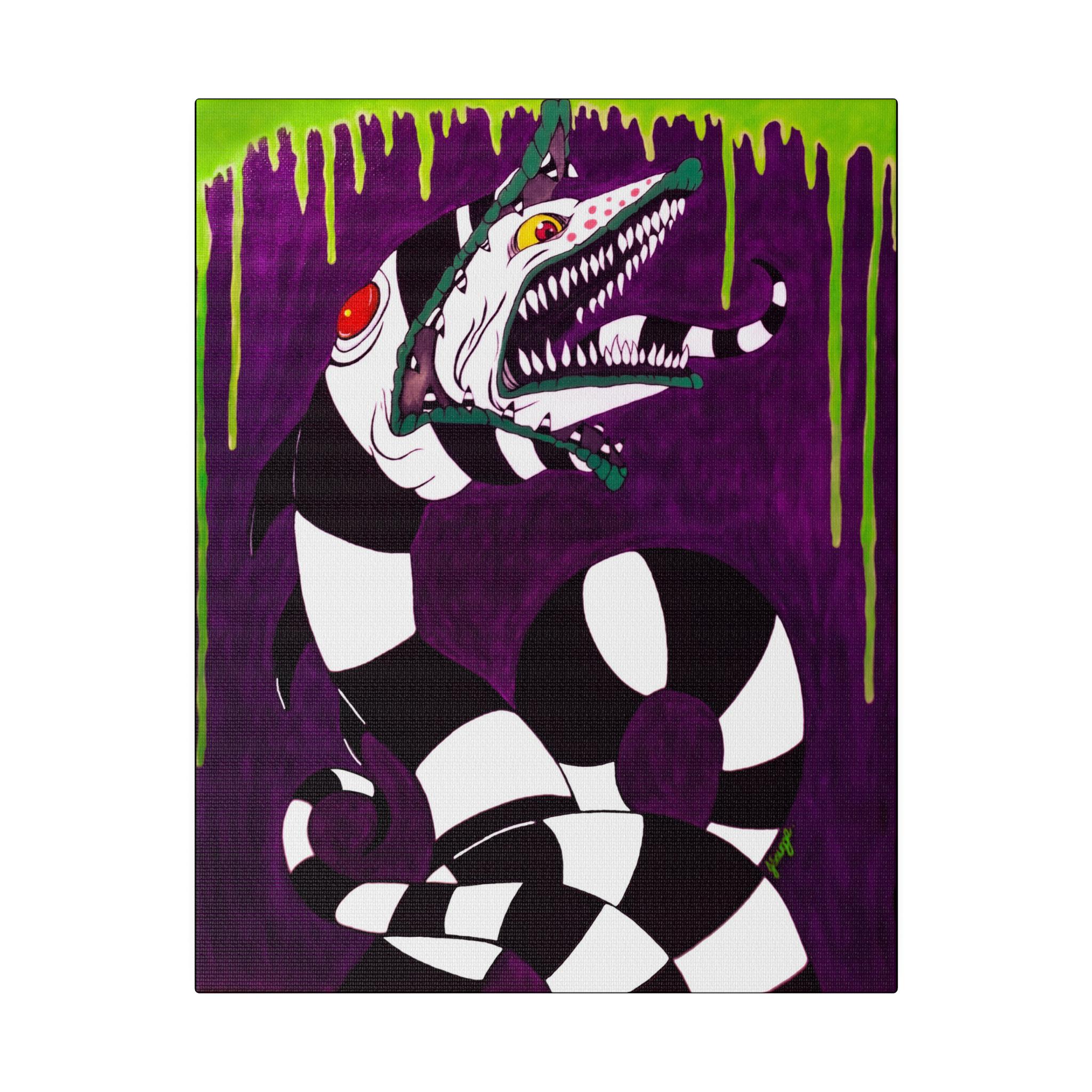 Beetlejuice Sandworm Acrylic Painting Prints on Canvas - Etsy