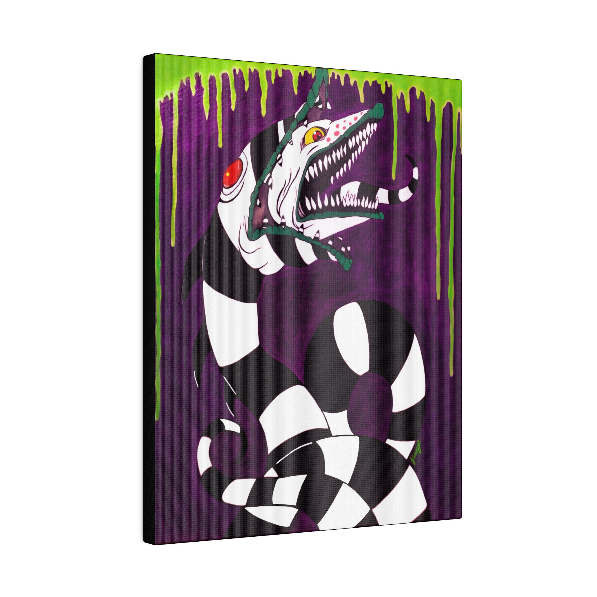 Beetlejuice Sandworm Canvas Print of Original Painting | Gothic Pop Art ...