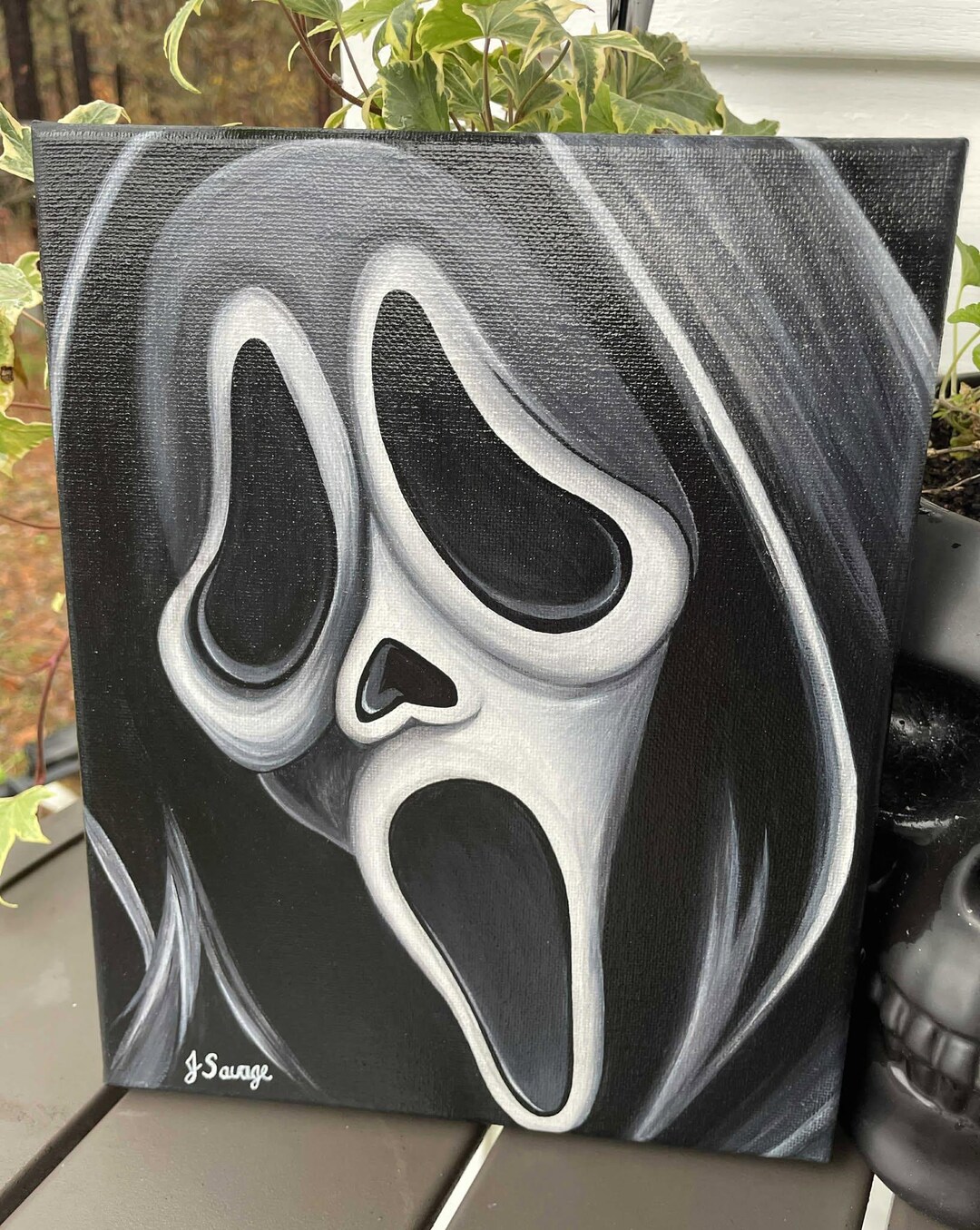 Ghostface Original 8x10 Canvas Painting - Etsy