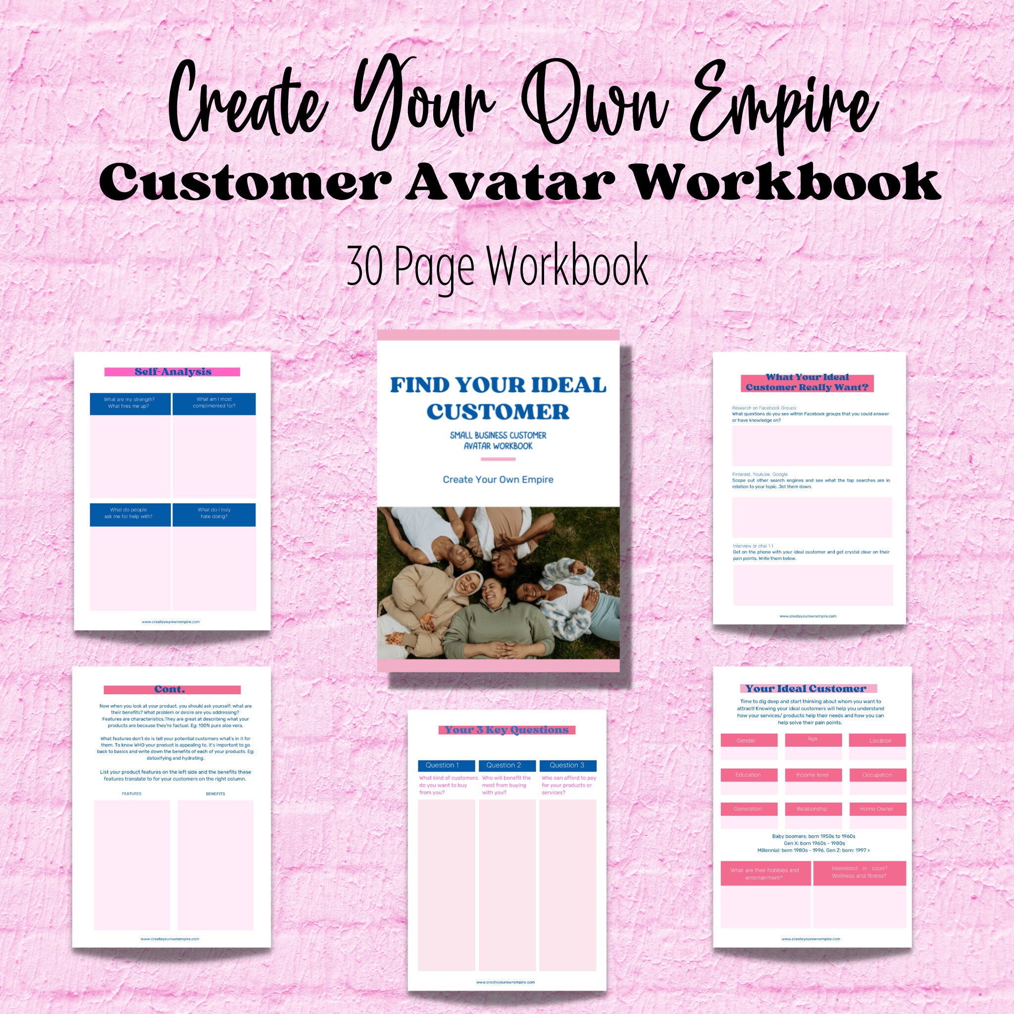 Customer Avatar Workbook Ideal Customer Target Audience Workbook ...
