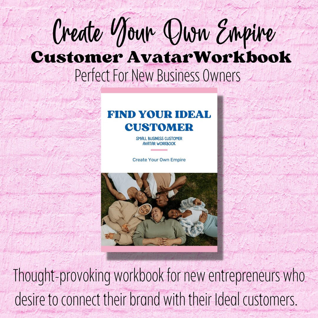 Customer Avatar Workbook Ideal Customer Target Audience Workbook ...