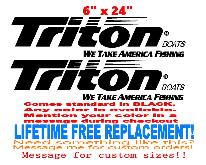 Pair of 4X20 Sylvan Boats Hull Decals Select Color Choice Vinyl Die Cut ...