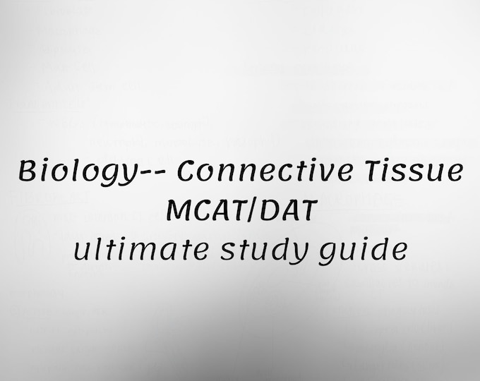 DAT biology Mnemonics Cheat Sheet - Etsy