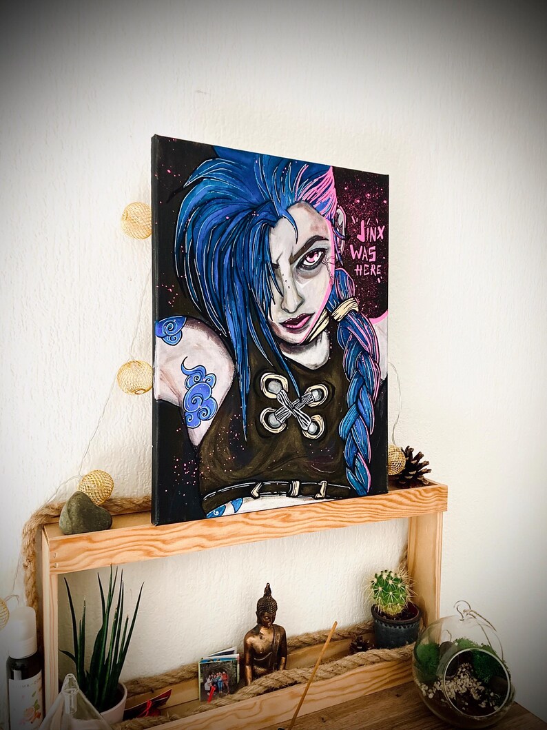 Jinx arcane/league of Legends Ultra Violet Fan Art Original Painting ...