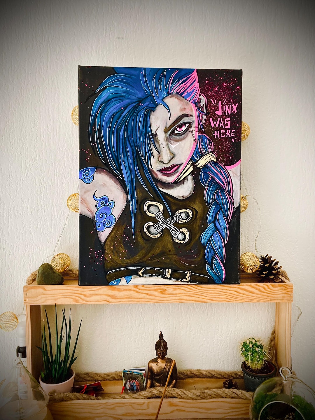 Jinx arcane/league of Legends Ultra Violet Fan Art Original Painting ...
