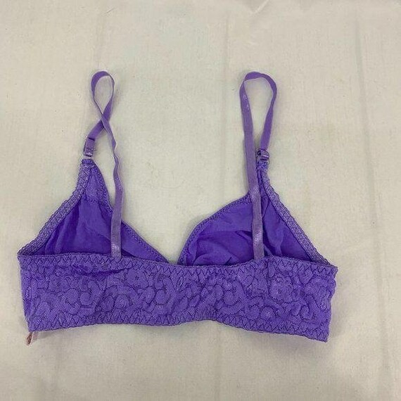 Vintage Alana Gale Satin Purple Unlined Wirefree 36 - Gem