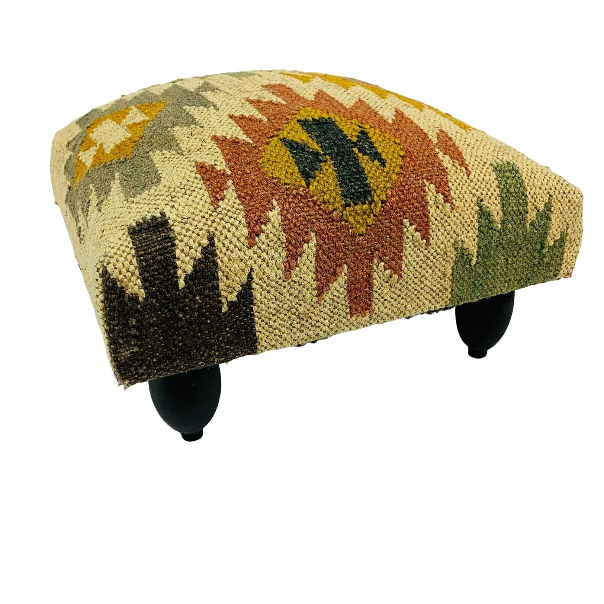 Masonex Jute Foot Stool Ottoman Southwestern Aztec Eclectic - Etsy