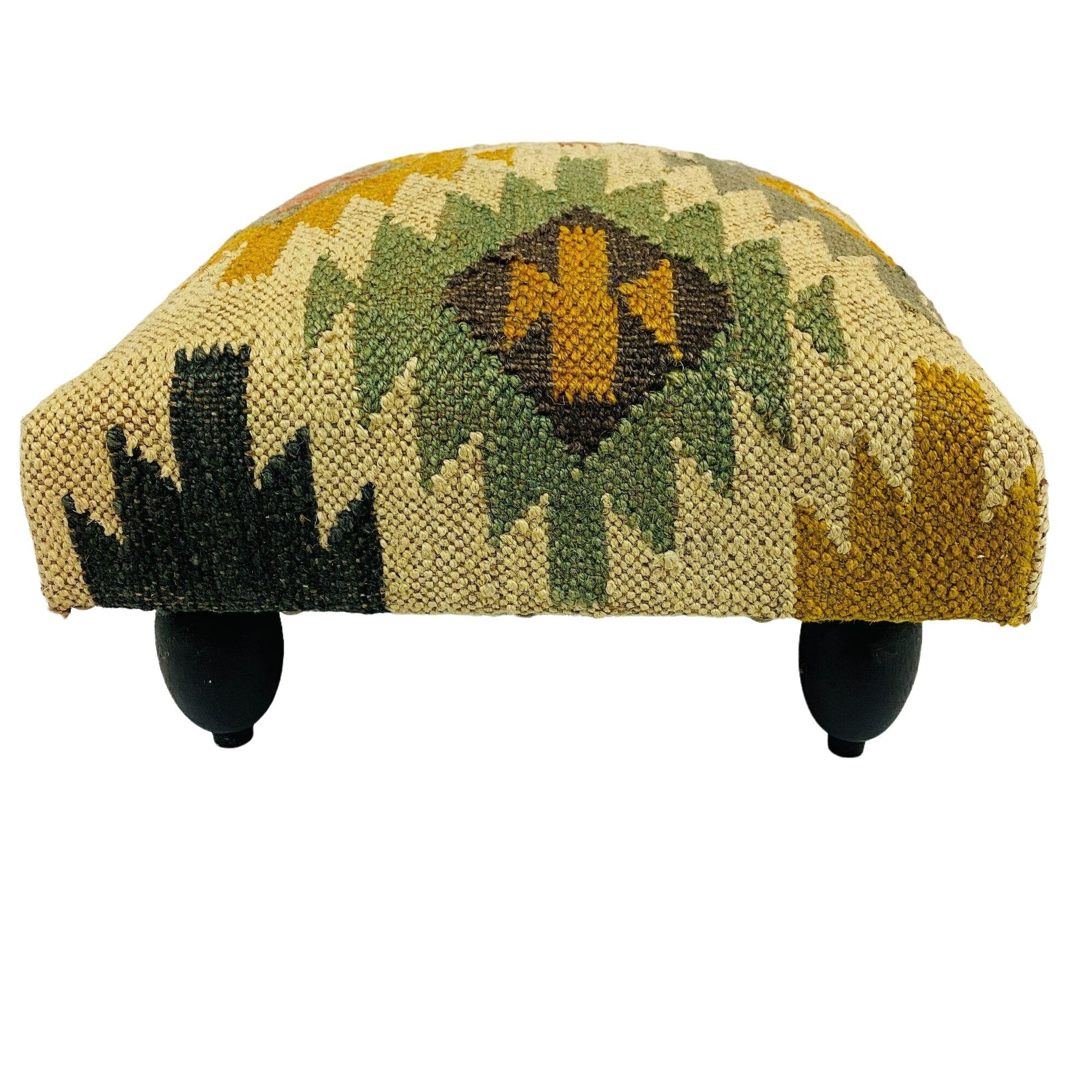 Masonex Jute Foot Stool Ottoman Southwestern Aztec Eclectic - Etsy