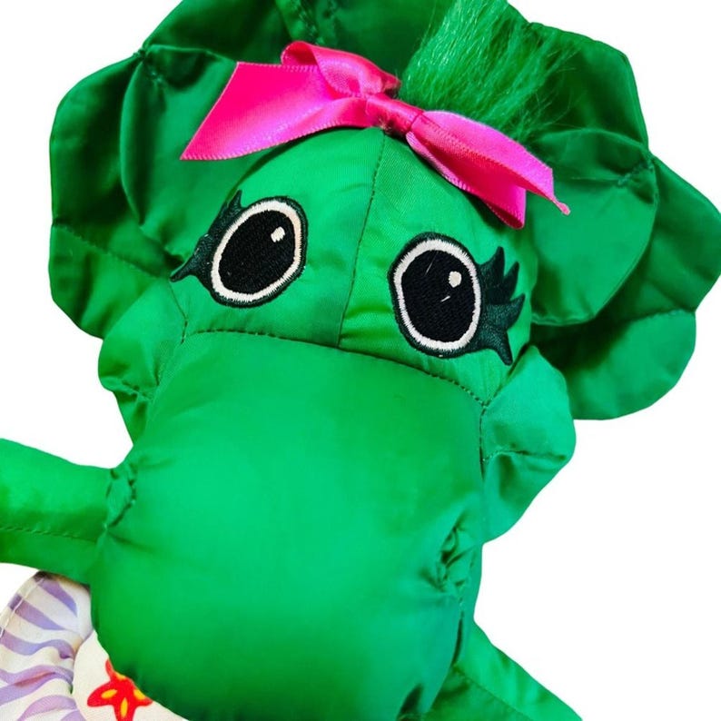 Playskool Barney the Dinosaur Baby Bop 12" Bath Toy Pool Plush Nylon ...