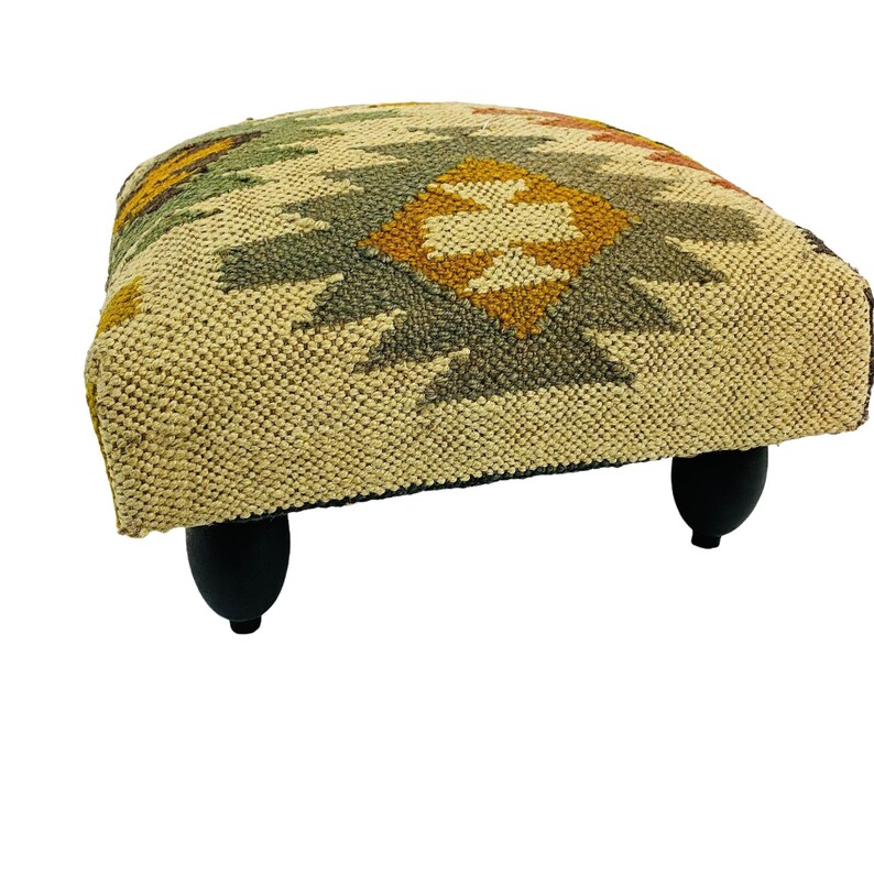 Masonex Jute Foot Stool Ottoman Southwestern Aztec Eclectic - Etsy